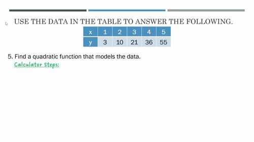 Modeling and Regression PowerPoint™ Lesson by Jellybean Math | TPT
