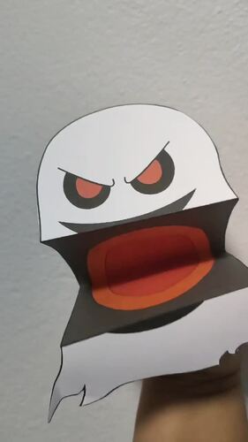 Halloween Ghost Puppet Crafts Evil Hand Puppet Funny Activities by kid ...