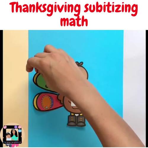 Subitizing Craft | Thanksgiving Math Craft | Turkey Number sense Activity