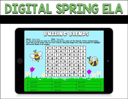 Spring Activities Reading Writing Grammar Digital Slides 2nd Grade