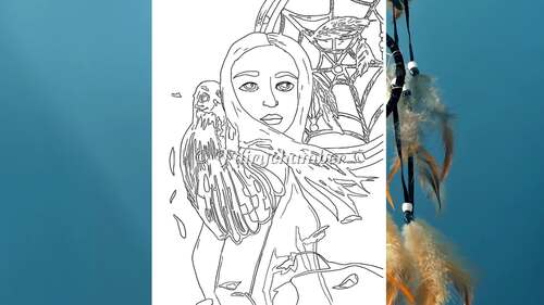 Wheel Of Dreams Coloring Page - A Native American Inspired Fun Activity