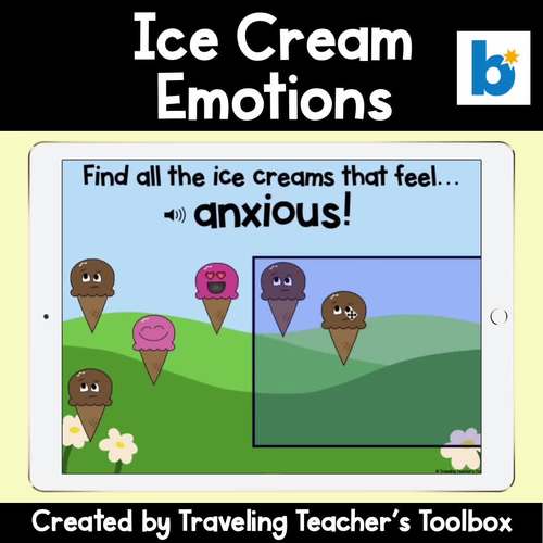 Ice Cream Emotions Boom Cards by Traveling Teacher's Toolbox | TPT