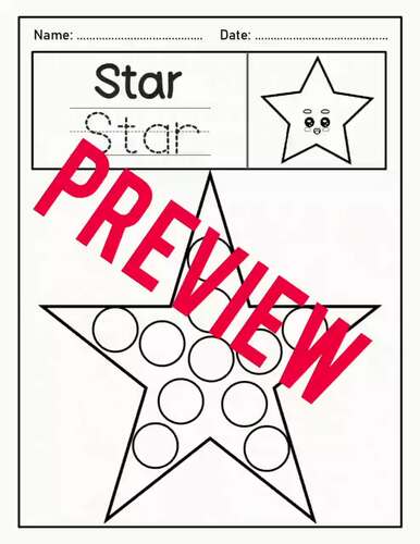Dot Marker Worksheets for Preschool and Kindergarten: Letters, Numbers ...