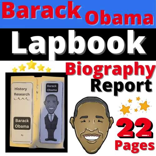 Barack Obama Lapbook Biography Presidents Day Research Report Black History
