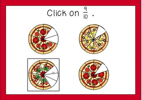 Pizza Fractions Digital Math Boom Cards & Printable Math Task Cards
