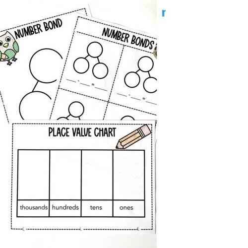 Math Graphic Organizer Work Mats, Lower Elementary by Tara's Teaching Tools
