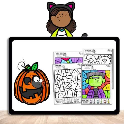Halloween Color by Letter Recognition Color by Code Activities Editable