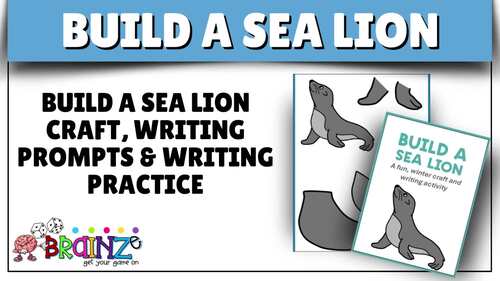 Sea Lion | Winter Arctic Animals Cut and Paste Craft and Writing Activities