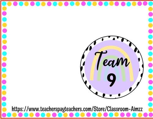 Printable Boho Table Signs, Classroom Table, Team and Group Labels ...