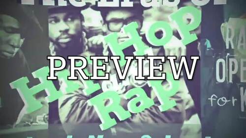 Hip Hop and Rap Music History Fun ELA Activities for Middle School