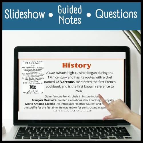 French Foods Lesson - Foods of France for FACS, Culinary and French