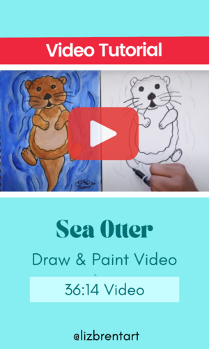 Sea Otter Video Art Lesson - Drawing - Painting - Acrylic - Tempera ...