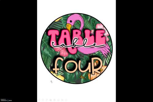Tropic Like it's Hot Table Numbers by Julia's Colorful Classroom