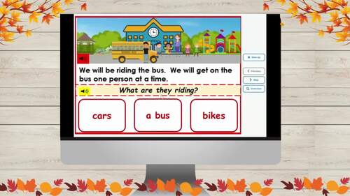 The Apple Orchard Reading Comprehension (Boom Cards with Audio Support)