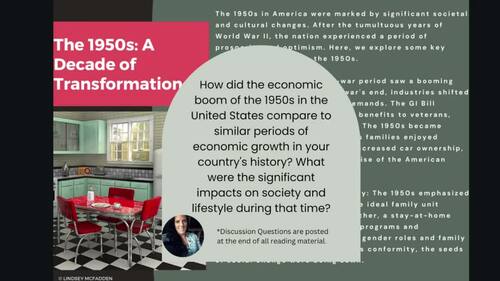 American History Lesson Bundle - ESL/EFL/ELL - 1950s-2000s by Ceridwen ...