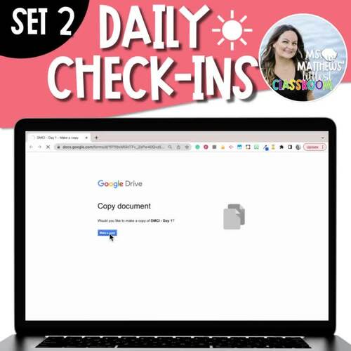 Daily Morning Check-Ins | Set 2 | Day 81-100 by Ms Matthews Littlest ...