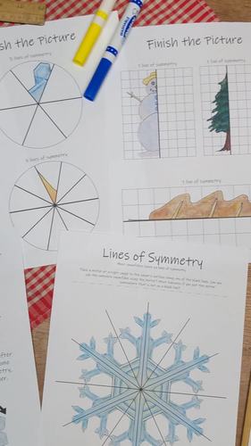 Symmetry Mini Study: a math lesson plan for winter! by Wild Earth Lab