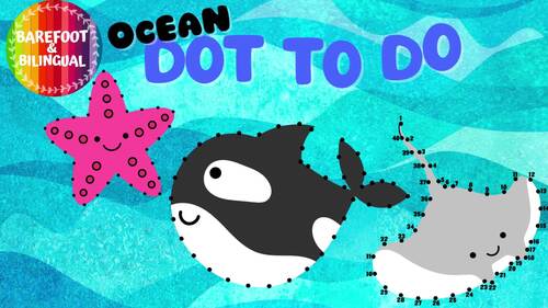 Ocean Dot to Dot Clipart | Ocean Clipart for Dot to Dot Activities