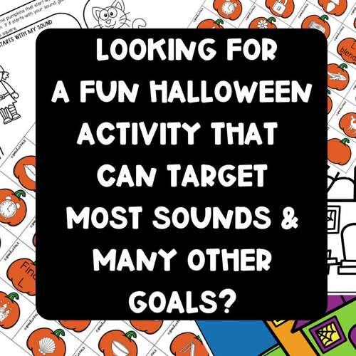 Halloween Articulation Craft for Speech Therapy | No or Low-Prep