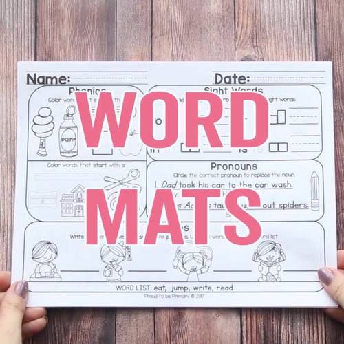 Fall Word Work Activities - Literacy Center Worksheets - October ...