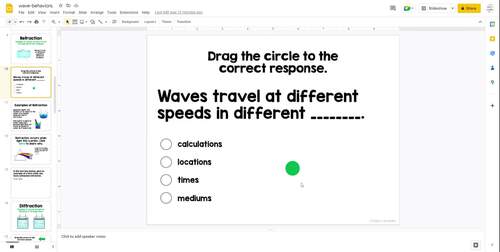 Wave Behaviors Interactive Lesson by Kayla Renee' - Bright in the Middle