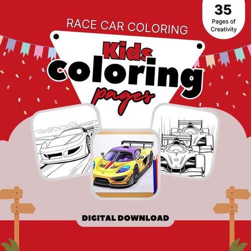 boys coloring pages of race cars