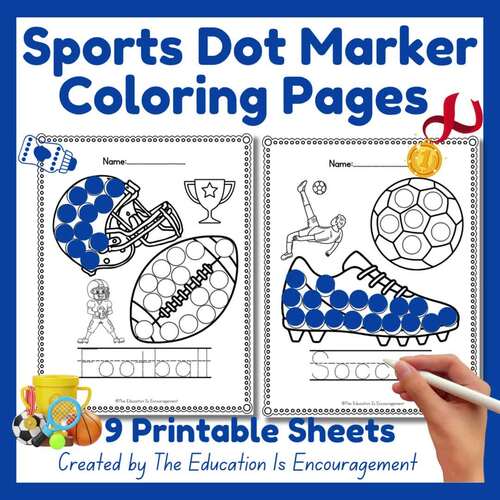 Sports Dot Marker Coloring Pages | Bingo Dauber Sports | Early finishers