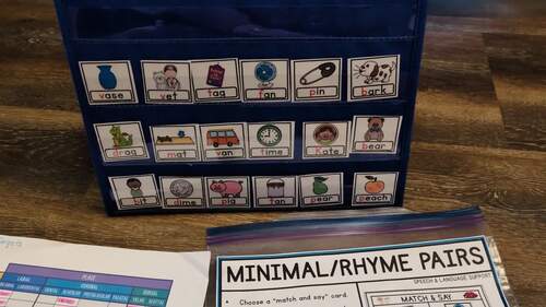 Word Activity for Speech & Language Support (Rhyming Words) | TPT