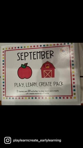 Play Learn Create Preschool Monthly Homeschool Binder Workbook Year ...