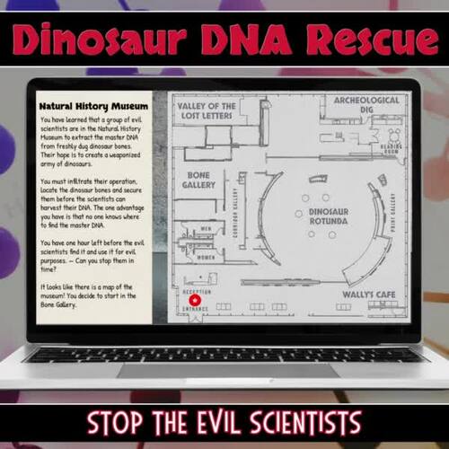 Dinosaur DNA Rescue Escape Room Engaging Interactive Team-Building Game