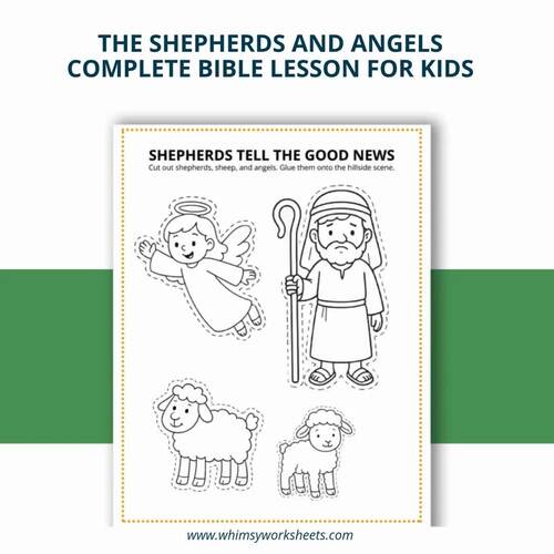 The Shepherds and Angels | Luke 2:8–20 Bible Lesson | 46-Page Advent ...