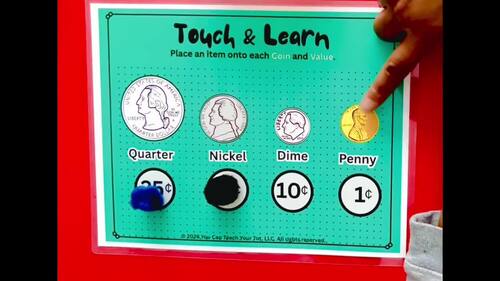 US Coins Recognition Mat | Money Math for Preschool & Kindergarten ...