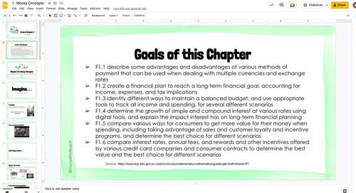 Grade 8 Ontario Math Curriculum | Financial Literacy | Google Slides & Form