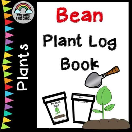 Bean Plant Log Booklet Observation Journal for Preschool and Kindergarten