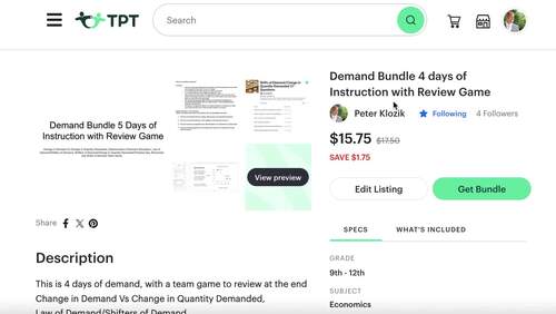 Demand Lesson and Review Game Bundle – Change in Demand vs. Change in ...