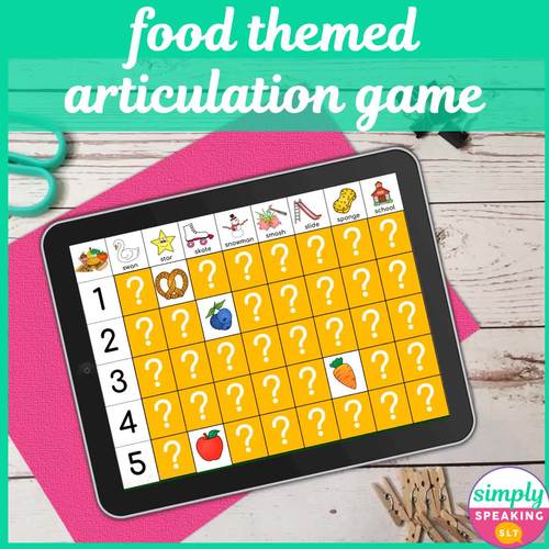 S Blends Articulation No Print No Prep Food Themed PowerPoint Game