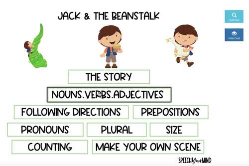 Jack & the Beanstalk Boom Cards™ BUNDLE Language & Concepts | Fables ...