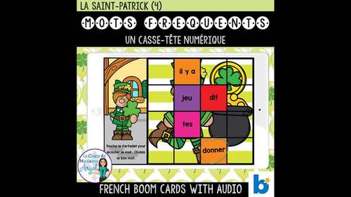 Mots fréquents: French Saint Patrick's Day Sight Word Digital BOOM ...