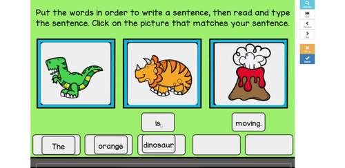 Typing Practice Sentence Structure Dinosaur Boom Cards™ No Prep Fast ...