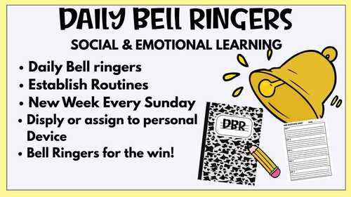 Daily Bell Ringers Morning Work Upper Elementary Middle School Digital ...