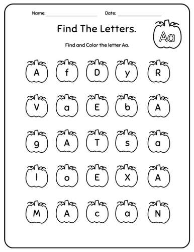 Pumpkin Alphabet Letter Activities | Halloween Fall ABC Pumpkin Letter ...