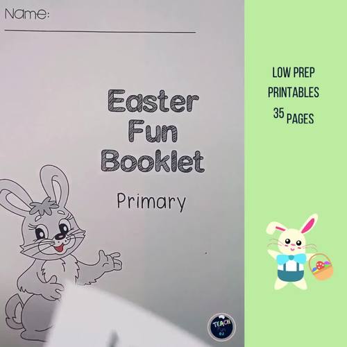 Easter Fun Activity Worksheet Packet Booklet Primary Word Search 19 ...