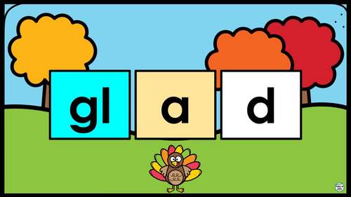Thanksgiving Beginning Blends with Short Vowels Bundle Digital Resource ...