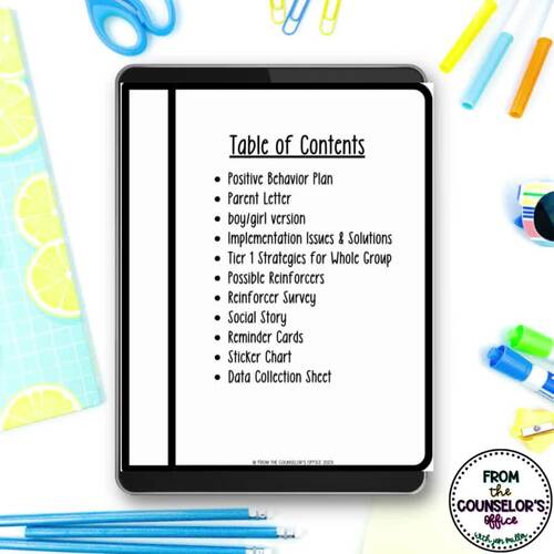 K-2 Positive Behavior Plan | Staying in Assigned Areas & Following Rules