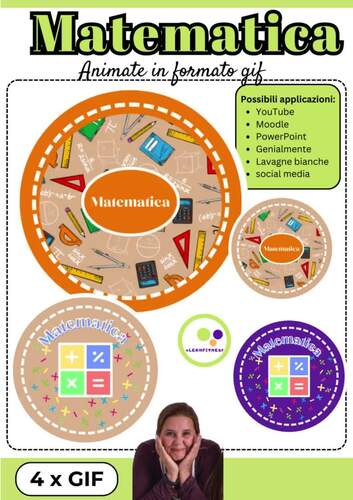 Italian: Math | 4 x Gif - Animation | Matematica | commercial use ...