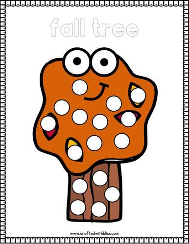 Fall Season Dot Marker Activity Do A Dot Craft Toddler Fine Motor Preschool