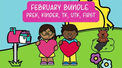 February Morning Work PreK Kindergarten First TK Valentines Worksheets ...