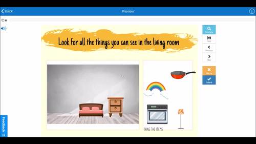Object Location Association Boom Cards™ for Speech Therapy by Mau SLP
