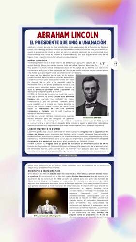 Abraham Lincoln Biografía Lectura/Abraham Lincoln Spanish Reading ...
