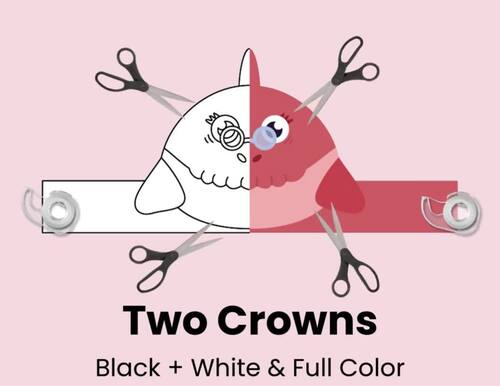 Grandma Shark Crown / Mask / Costume / Animal / Headband ** Two Crowns